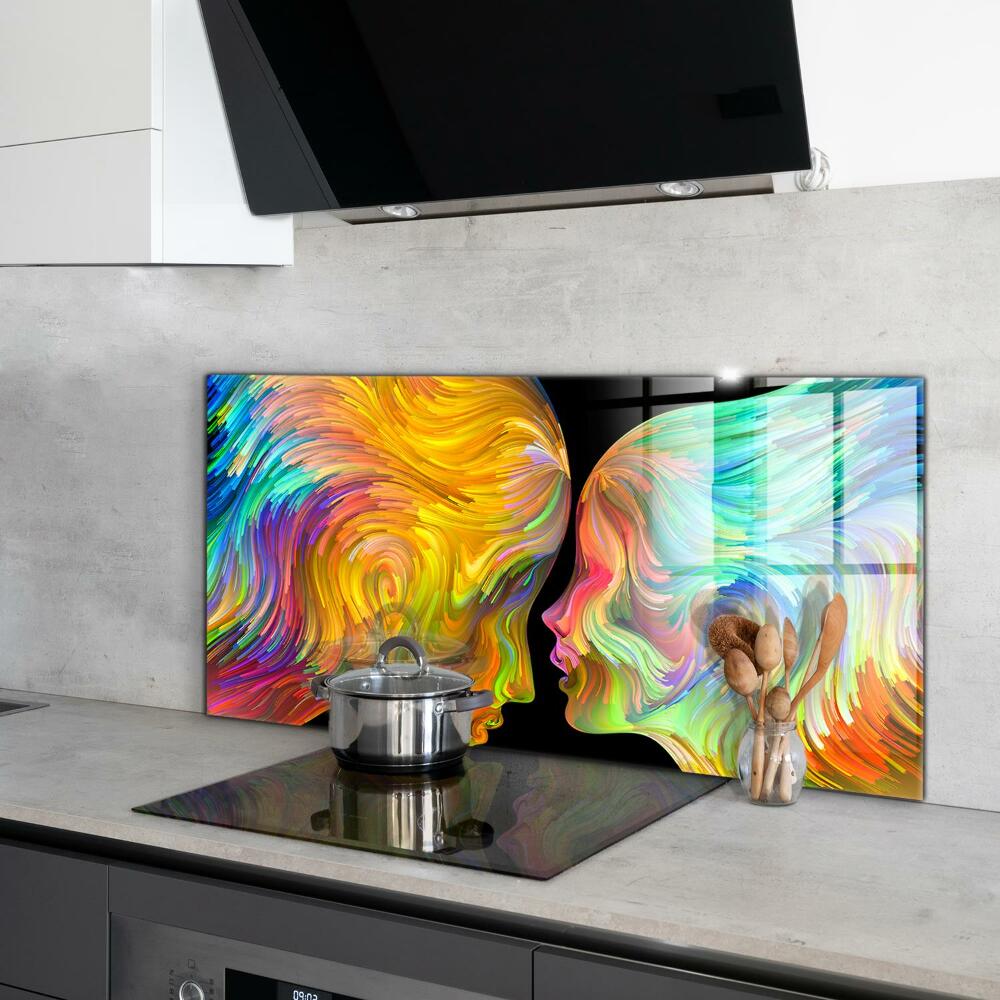 Kitchen wall panels Artistic couple portrait