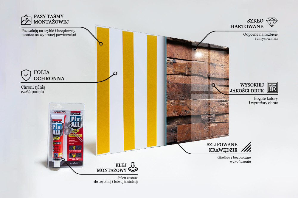 Oven splashback Rustic wood texture